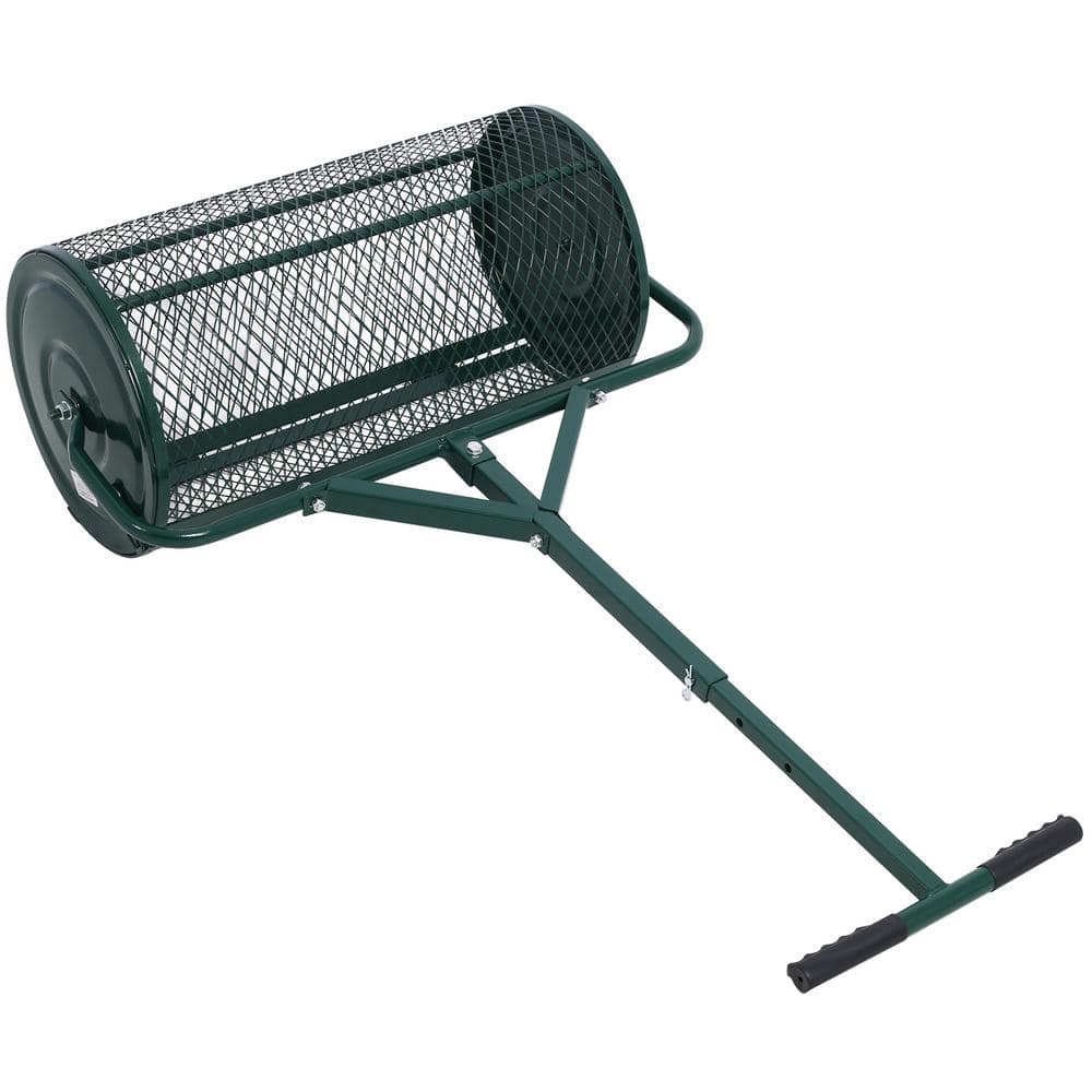 Miscool 24 in. Compost Spreader Peat Moss Spreader for Lawn Garden Care ...