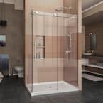 DreamLine Enigma-X 34 1/2 in. D x 48-3/8 in. W x 76 in. H Frameless Sliding Corner Shower ...
