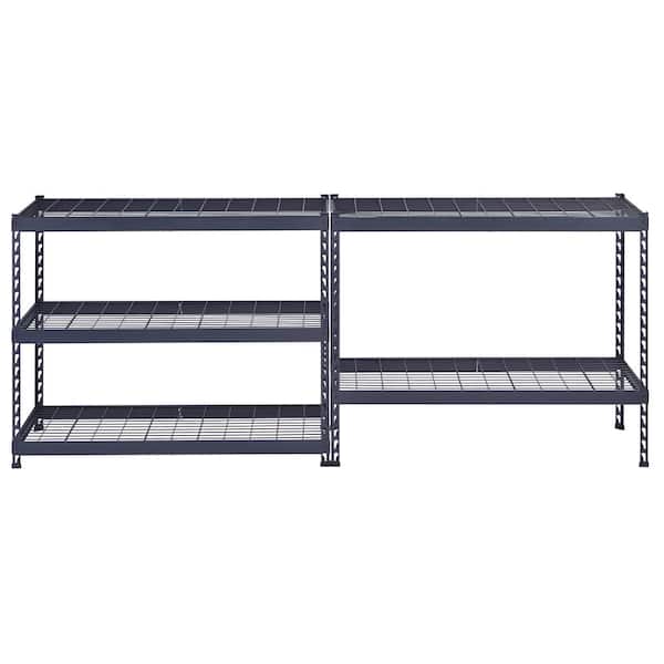 Husky 5-Shelf Metal Heavy-Duty Adjustable Garage Storage Shelving Unit ...