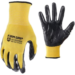FIRM GRIP Large Nitrile Coated Work Gloves with Reusable Bucket (25 ...