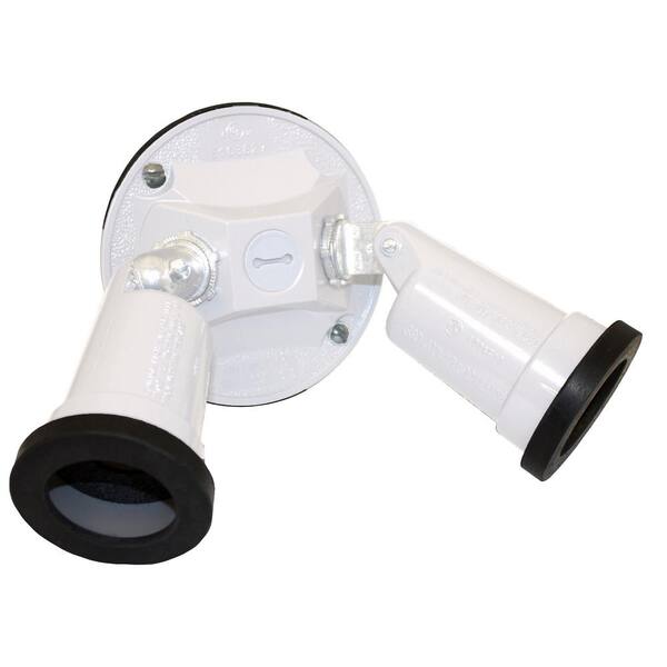 Commercial Electric Weatherproof Metal Security Flood Light Kit with ...