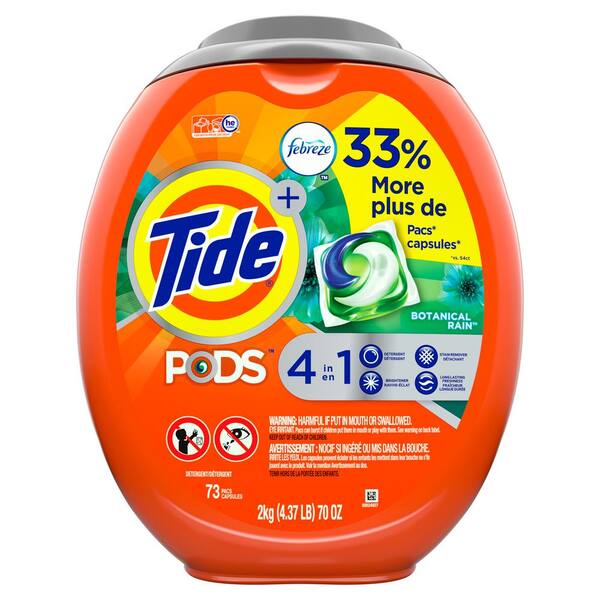 Tide PODS Plus Febreze Botanical Rain Liquid Laundry Detergent (73 ...