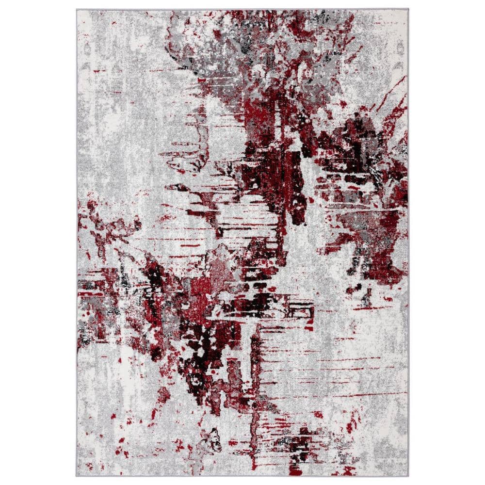 LUXE WEAVERS Cambridge Collection Contemporary Abstract Red 5x7 ...