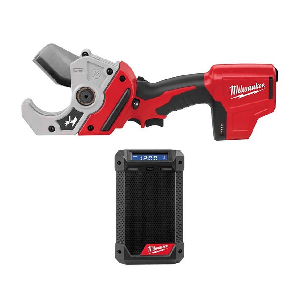 Milwaukee M12 12V Lithium-Ion Cordless PVC Pipe Shear with M12 12V ...