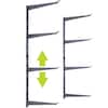 Delta 16 in. x 41 in. Heavy Duty Wall Rack, Adjustable 4 Tier Wide ...