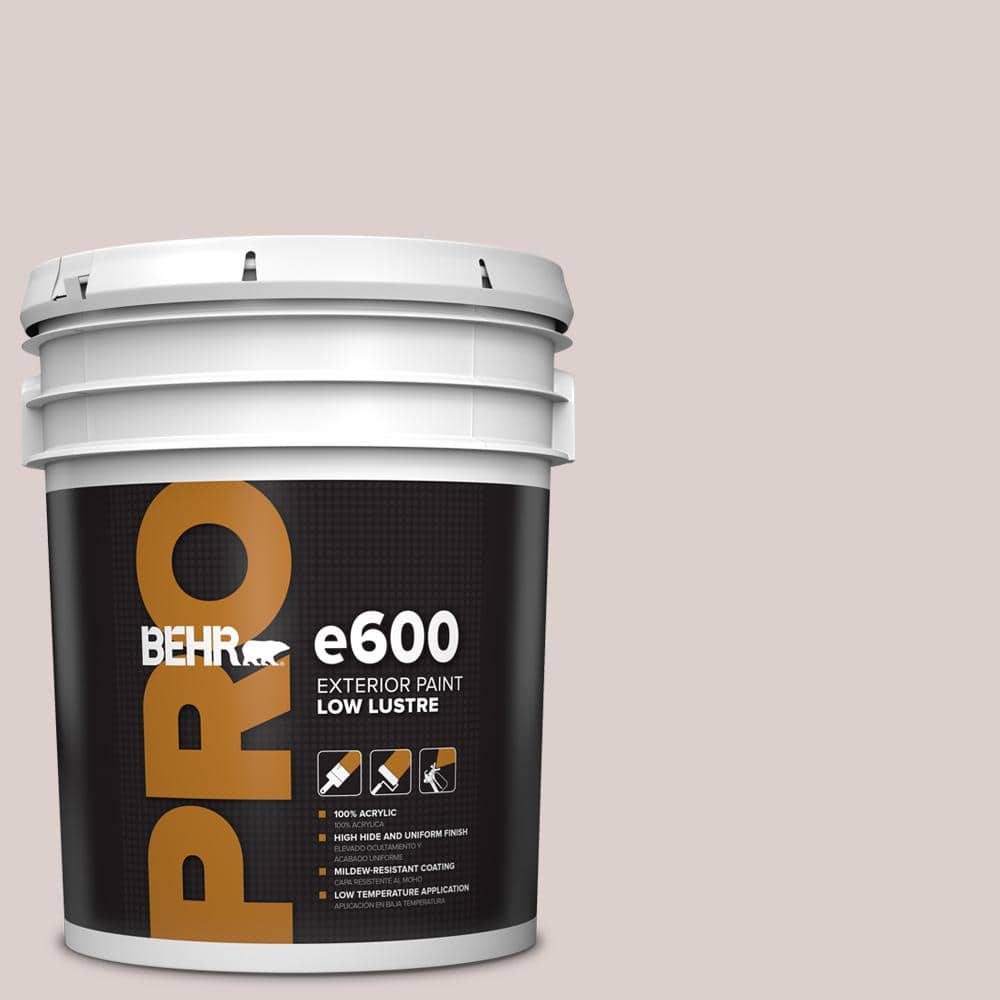 BEHR PRO 5 gal. #N130-1 Pearls and Lace Low Luster Exterior Paint ...