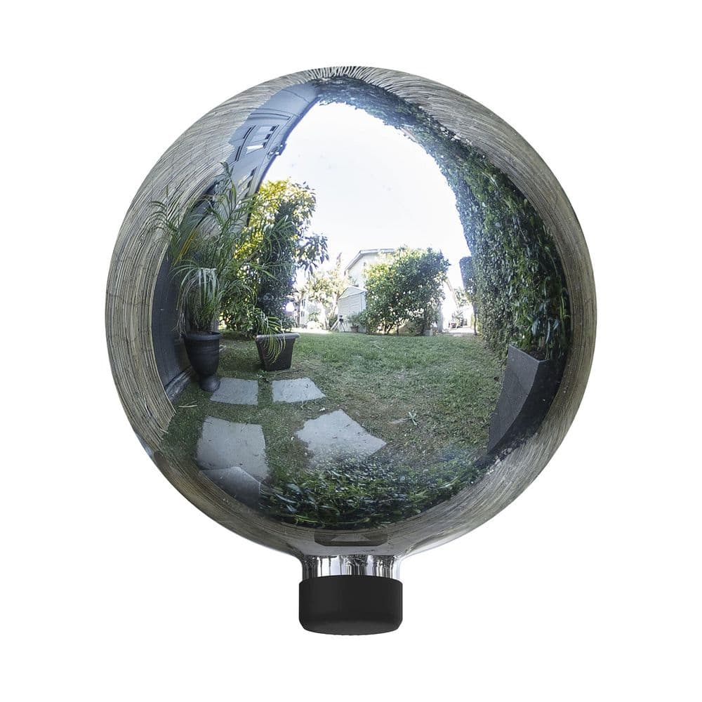 Alpine Corporation 10 in. Diameter Indoor/Outdoor Glass Yard Decoration ...