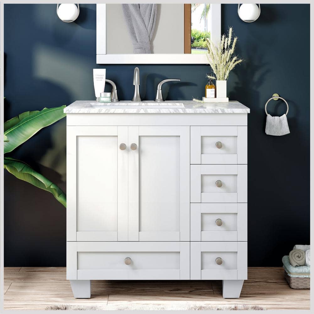 Reviews for Eviva Acclaim 28 in. W X 22 in. D X 34 in. H Bath Vanity in ...
