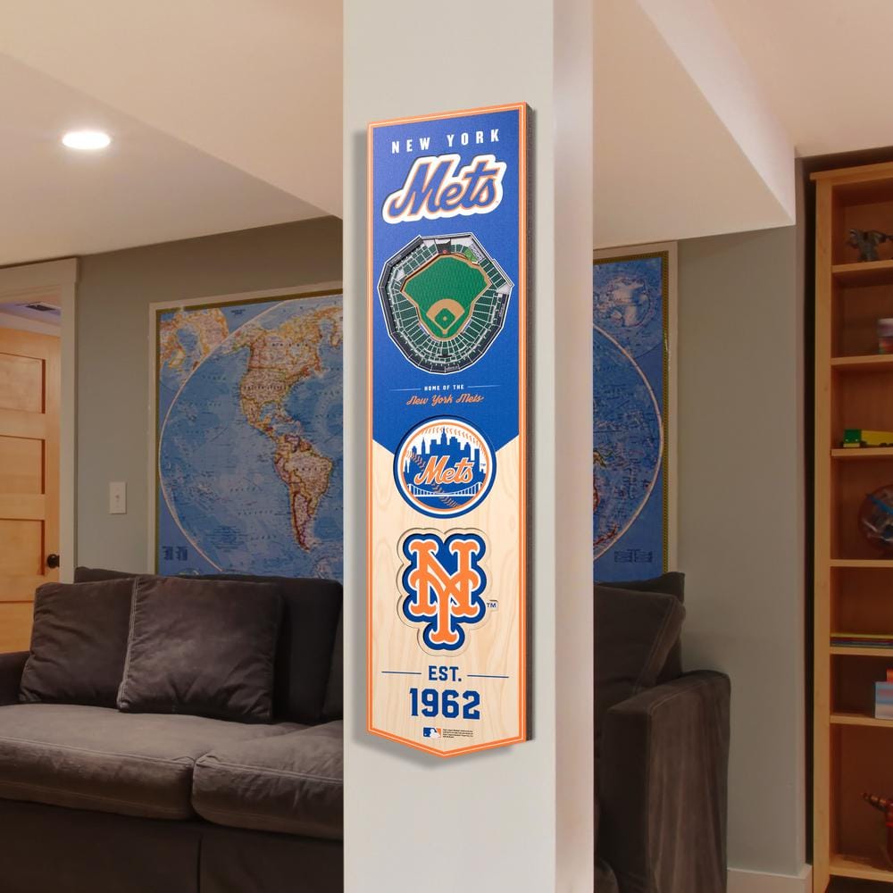 Buy MLB New York Mets Wooden 8 in. x 32 in. 3D Stadium Banner-Citi ...