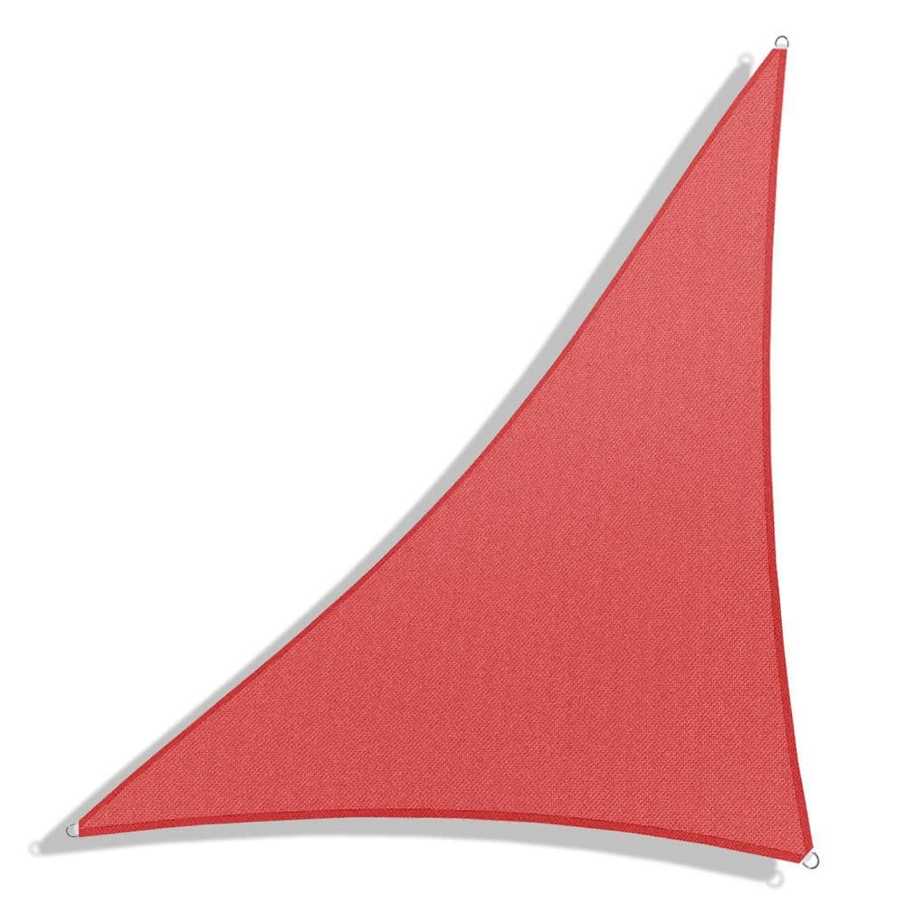 ECOOPTS 16 ft. x 16 ft. x 23 ft. HDPE Sun Shade Sail Triangle Canopy ...