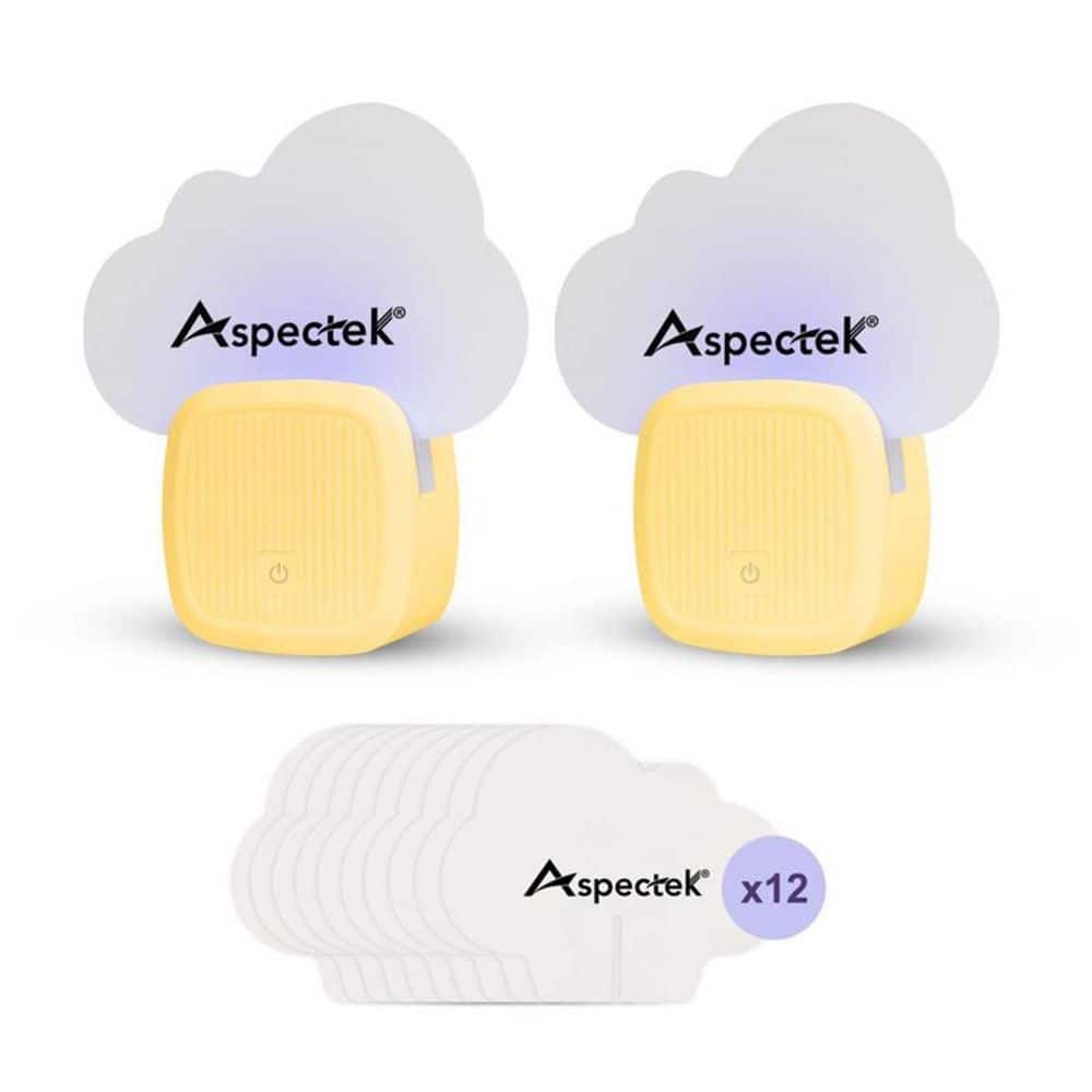 Aspectek Sticky Fly Trap with 12 Packs of Sticky Glue Pads, Yellow (2 ...