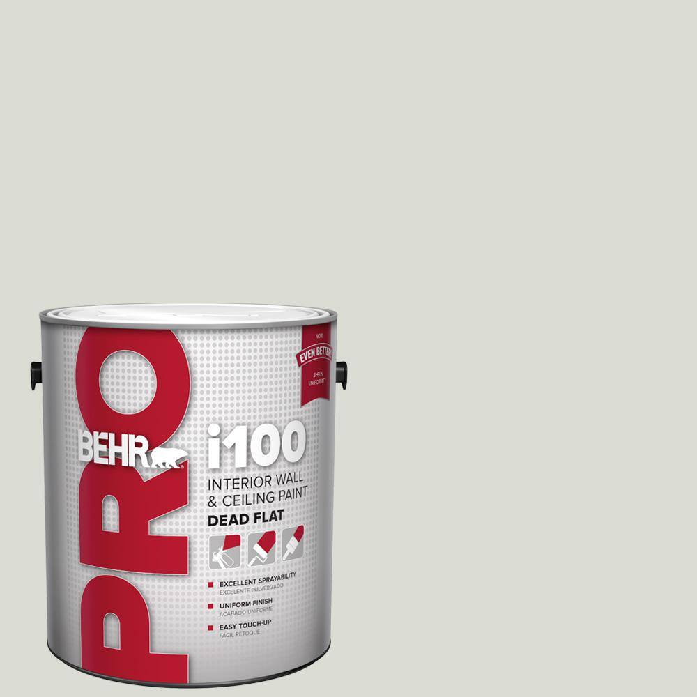 BEHR PRO 1 gal. #BWC-29 Silver Feather Dead Flat Interior Paint PR10501 ...