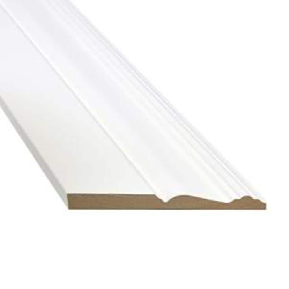 VCT 417 9/16 in. D x 4-1/2 in. W Primed MDF Baseboard Moulding HDFB417 ...