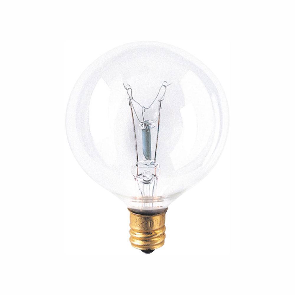 Bulbrite 25-Watt Warm White Light G16.5 (E12) Candelabra Screw Base ...
