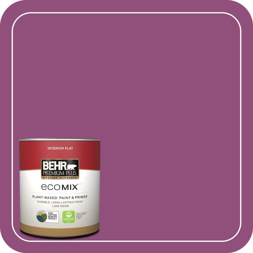 BEHR PREMIUM PLUS 1 qt. #P110-7 XOXO Flat EcoMix Plant-Based Interior ...