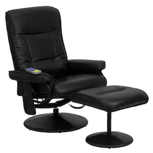 ARTIVA Black Faux Leather Slim Recliner AF612PUB - The Home Depot