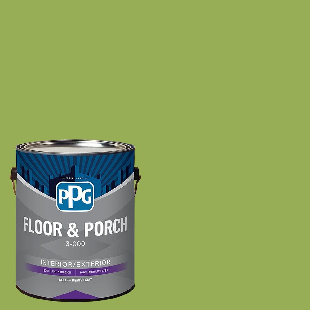 PPG 1 gal. PPG1222-6 Asparagus Satin Interior/Exterior Floor and Porch ...