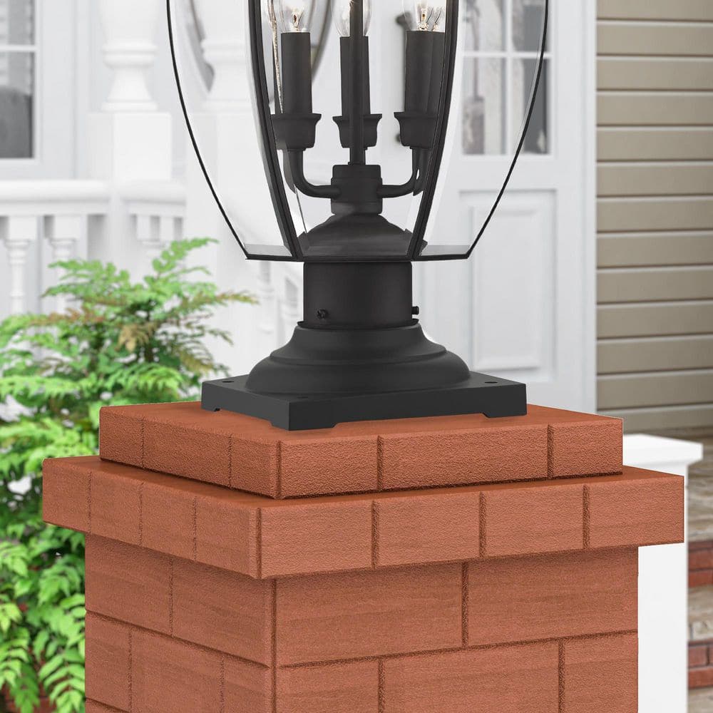 AVIANCE LIGHTING Sunbury Textured Black Cast Aluminum Outdoor Pier ...