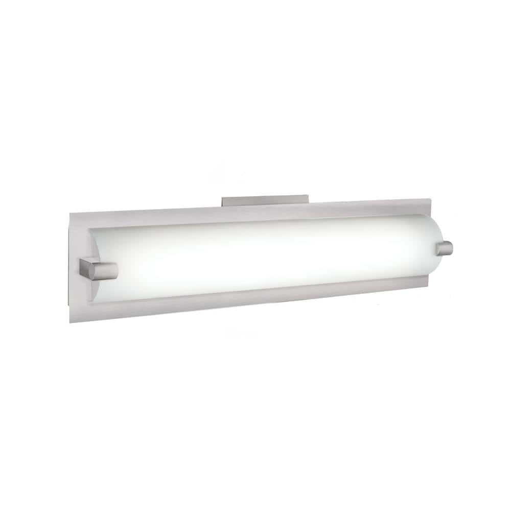 KUZCO Lighthouse 18 in. 1 Light 21-Watt Brushed Nickel Integrated LED ...