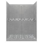American Bath Factory Newport 60 in. L x 42 in. W x 80 in. H Right ...