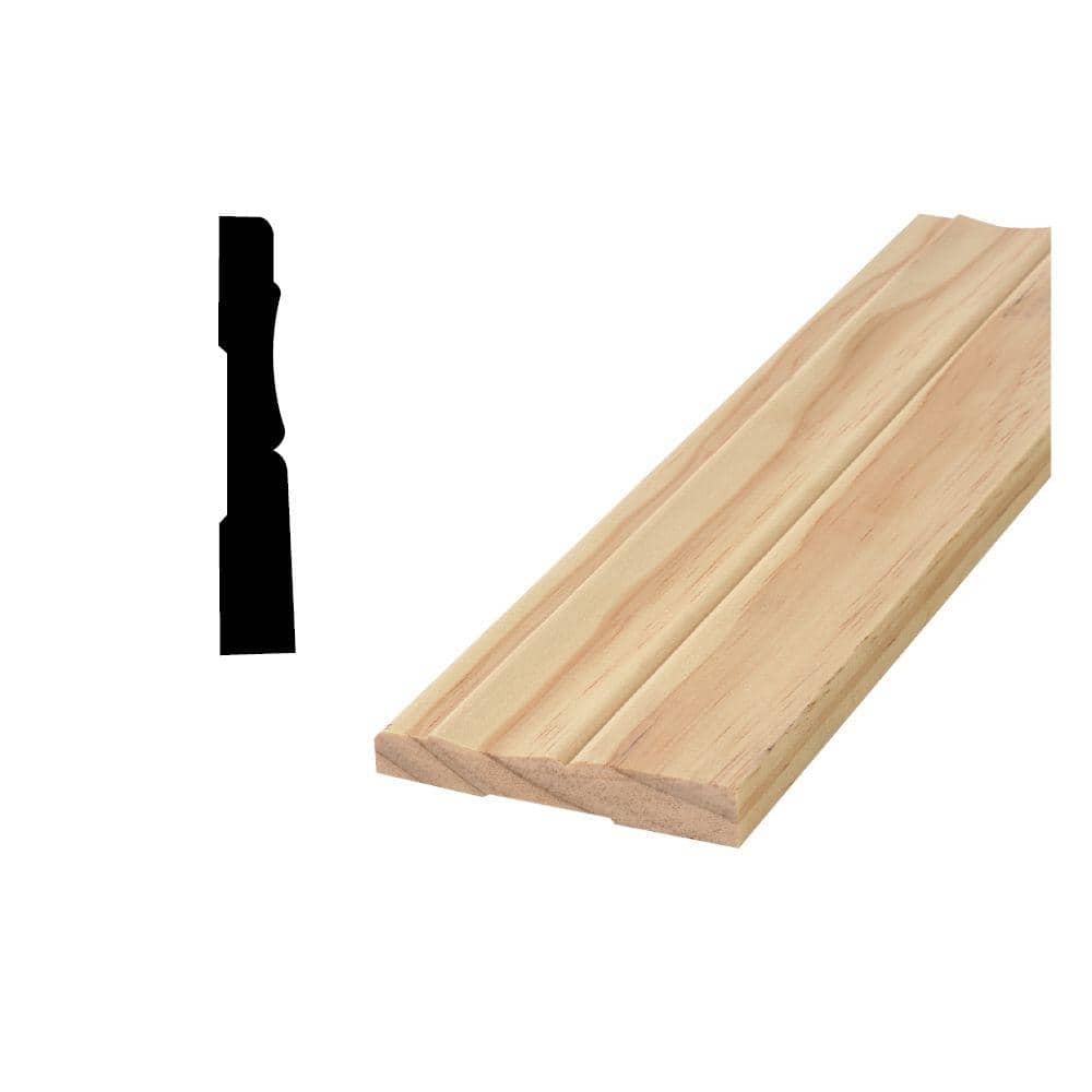 Woodgrain Millwork KBAS 89 9/16 in. x 3-1/4 in. Solid Pine Base ...