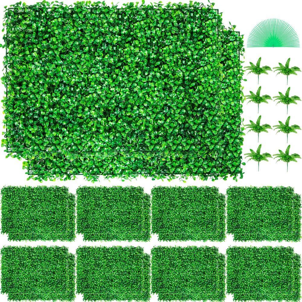 VEVOR Artificial Boxwood Panels 24 in. x 16 in. Boxwood Hedge Wall ...