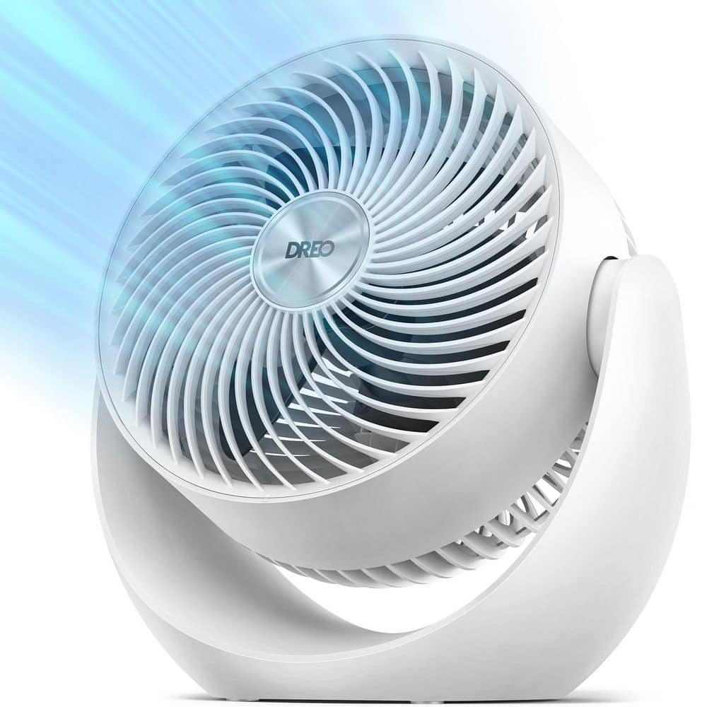 DREO 7 in. 3-Speed, Air Circulator Desk Fan for Table, 60 ft. Strong ...