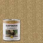 Rust-Oleum Stops Rust 1 qt. Gold Rush Hammered Gloss Rust Preventive ...