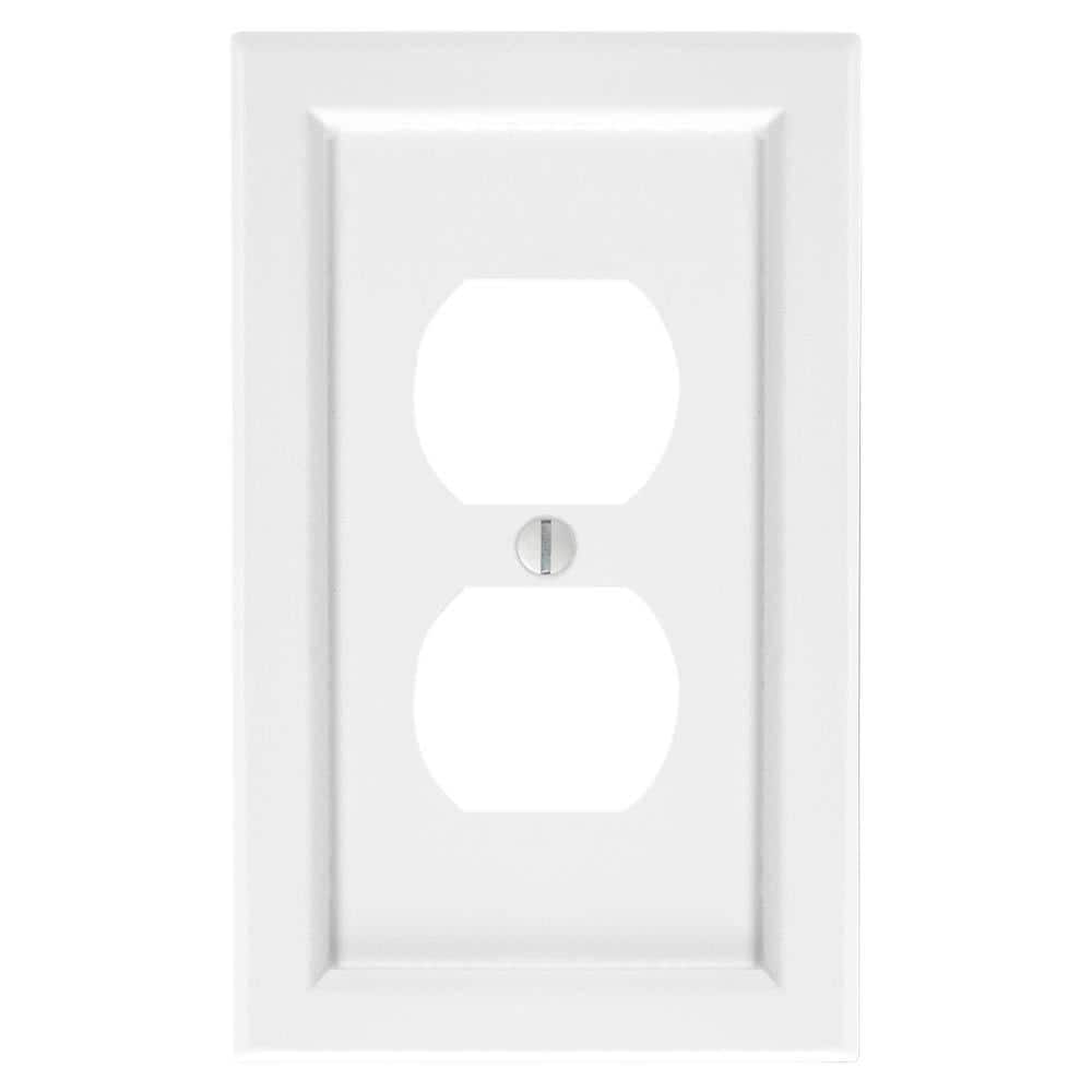 Hampton Bay Woodmore 1-Gang White Single Outlet Duplex BMC Compound ...