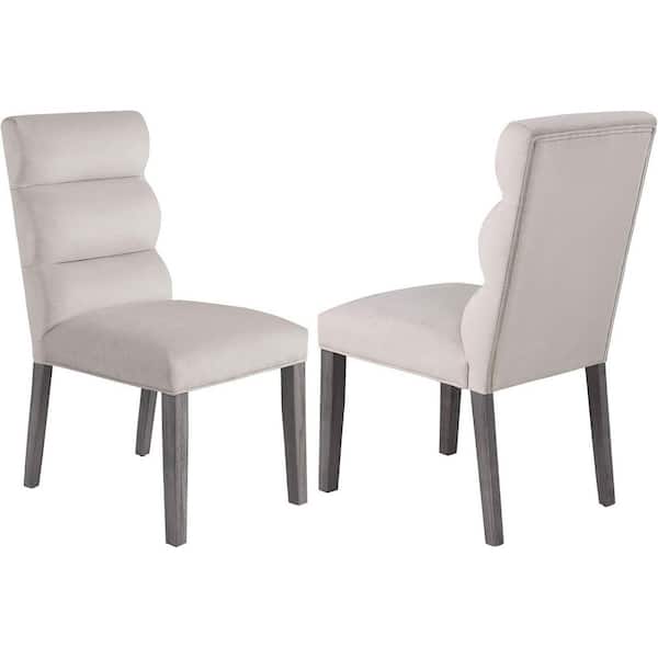 HOME IMPORTS EMPORIUM Gray/Stone Gray Fabric Upholstered Wood Frame ...