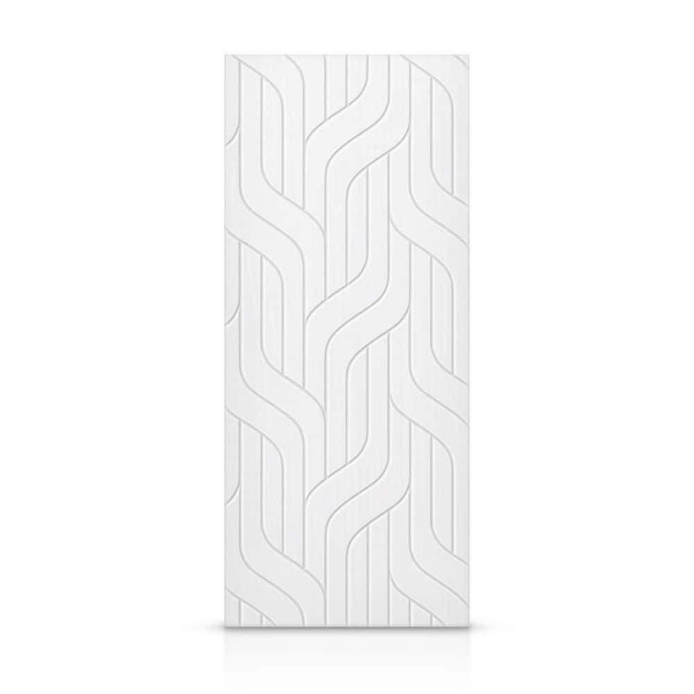 CALHOME 42 in. x 84 in. Hollow Core White Painted Composite MDF ...