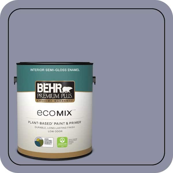 BEHR PREMIUM PLUS 1 gal. #S550-4 Camelot Semi-Gloss Enamel EcoMix Plant ...