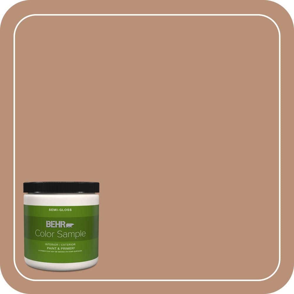 BEHR PREMIUM PLUS 8 oz. #BXC-46 Mojave Dusk Semi-Gloss Interior ...