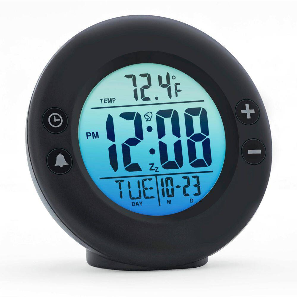 Westclox Digital Color Fade Alarm Clock, Black 72084B - The Home Depot