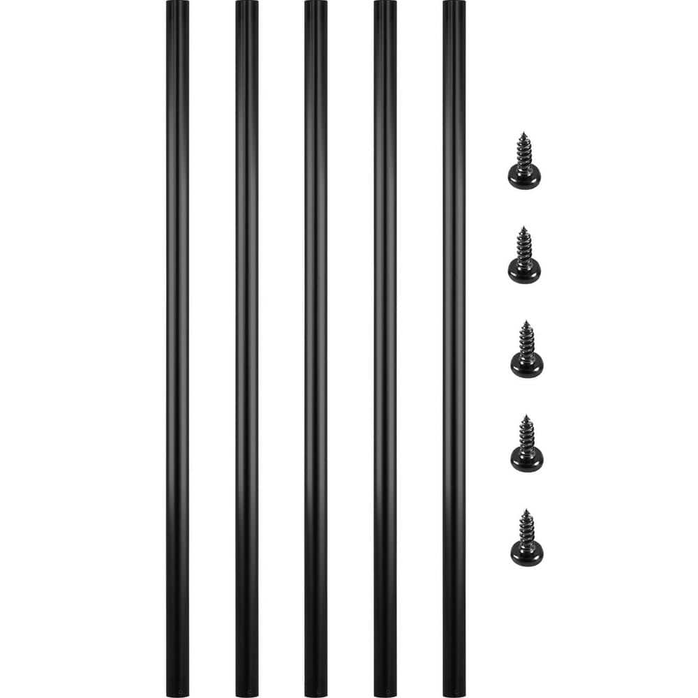 VEVOR 36 in. x 0.75 in. Deck Balusters Metal Deck Spindles Circle ...