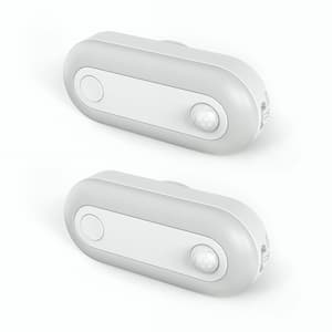 Briignite 1W White Plug-In Motion Sensor Night Light, Oval Track Design ...