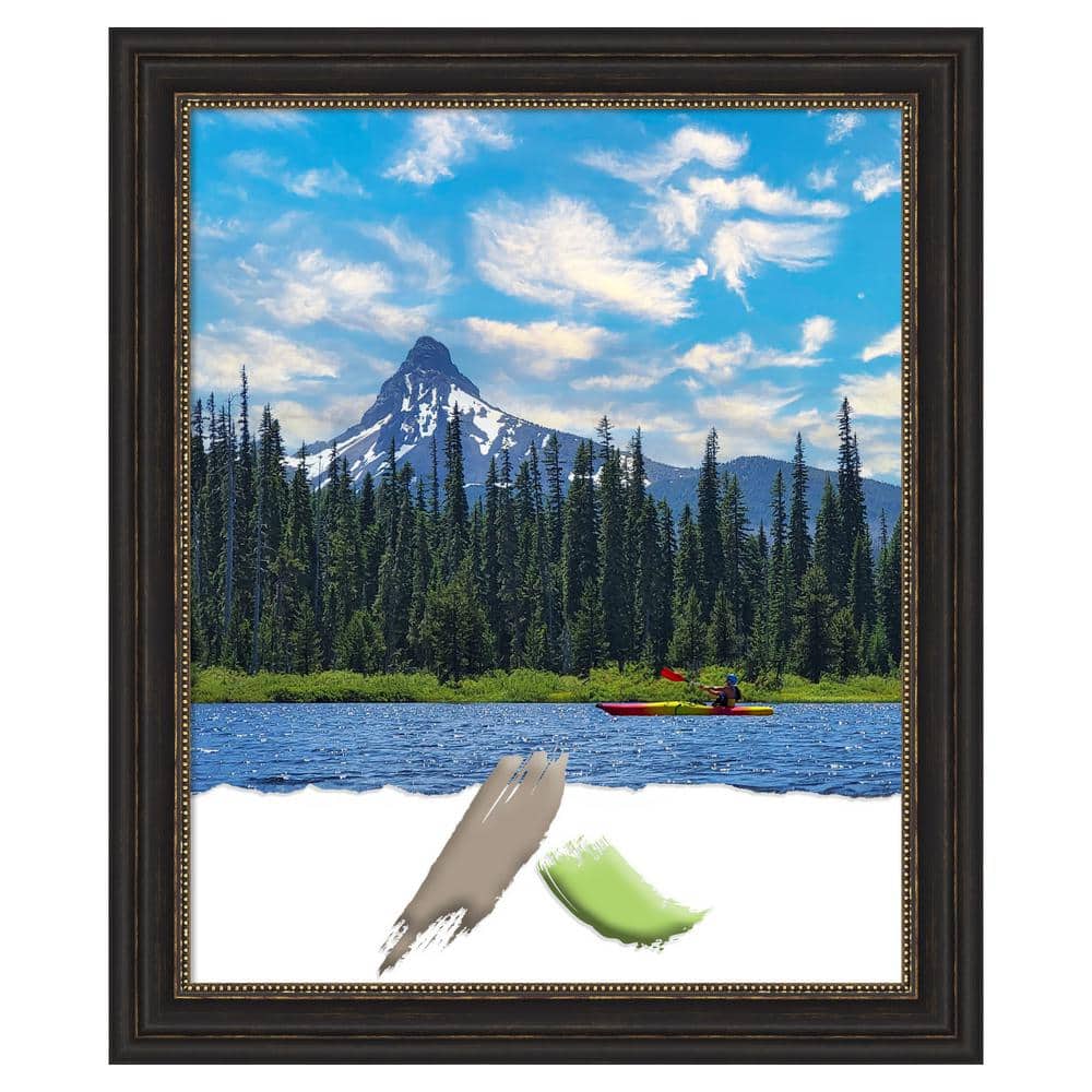 Amanti Art Accent Bronze Narrow Picture Frame Opening Size 18x22 in ...