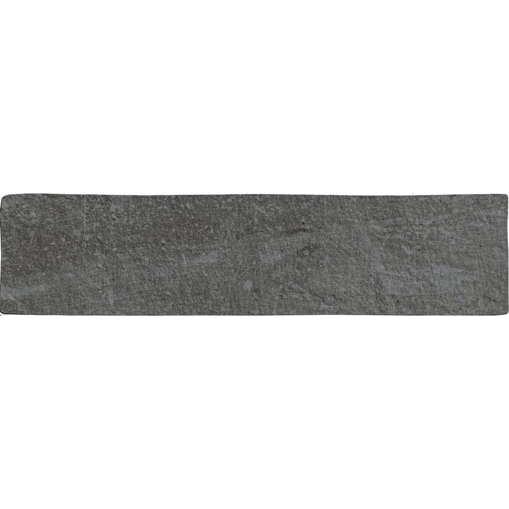 EMSER TILE Brique Charcoal 2.36 in. x 9.84 in. Matte Subway Porcelain ...