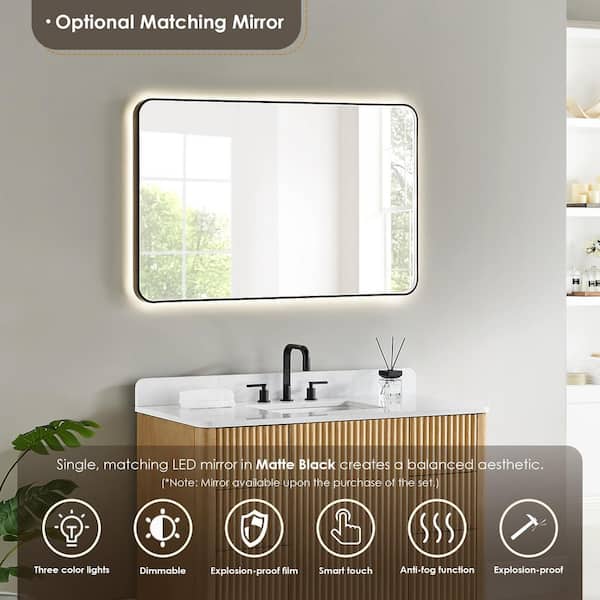 Altair Clayton 48 in. Single Freestanding Washed Light Brown Bath ...