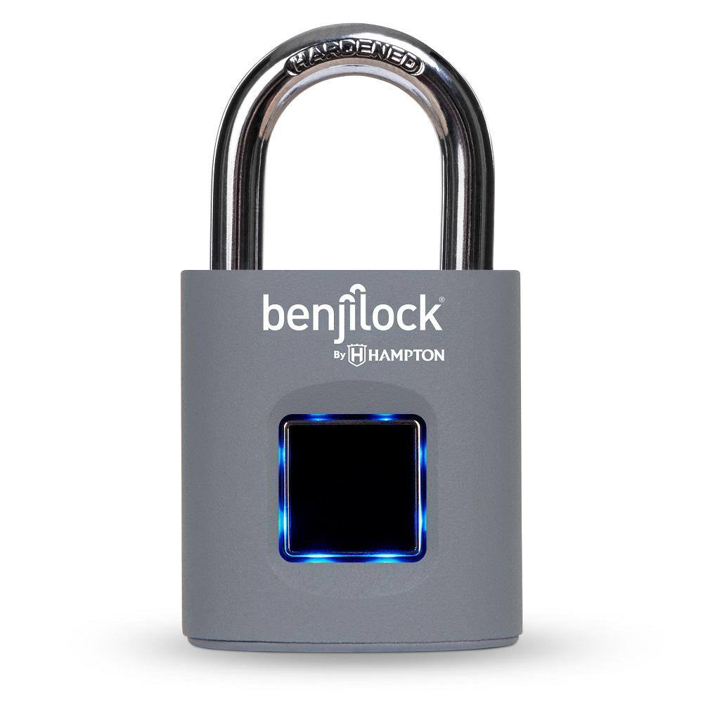 BenjiLock by Hampton 43 mm Fingerprint Padlock, Matte Gray-BL40002MG ...