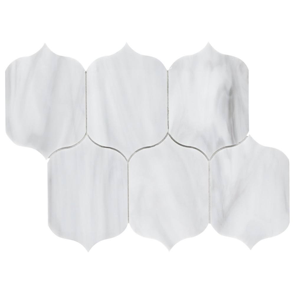Ivy Hill Tile Rococo Lantern Cloud White 4 in. x 0.12 in. Polished ...