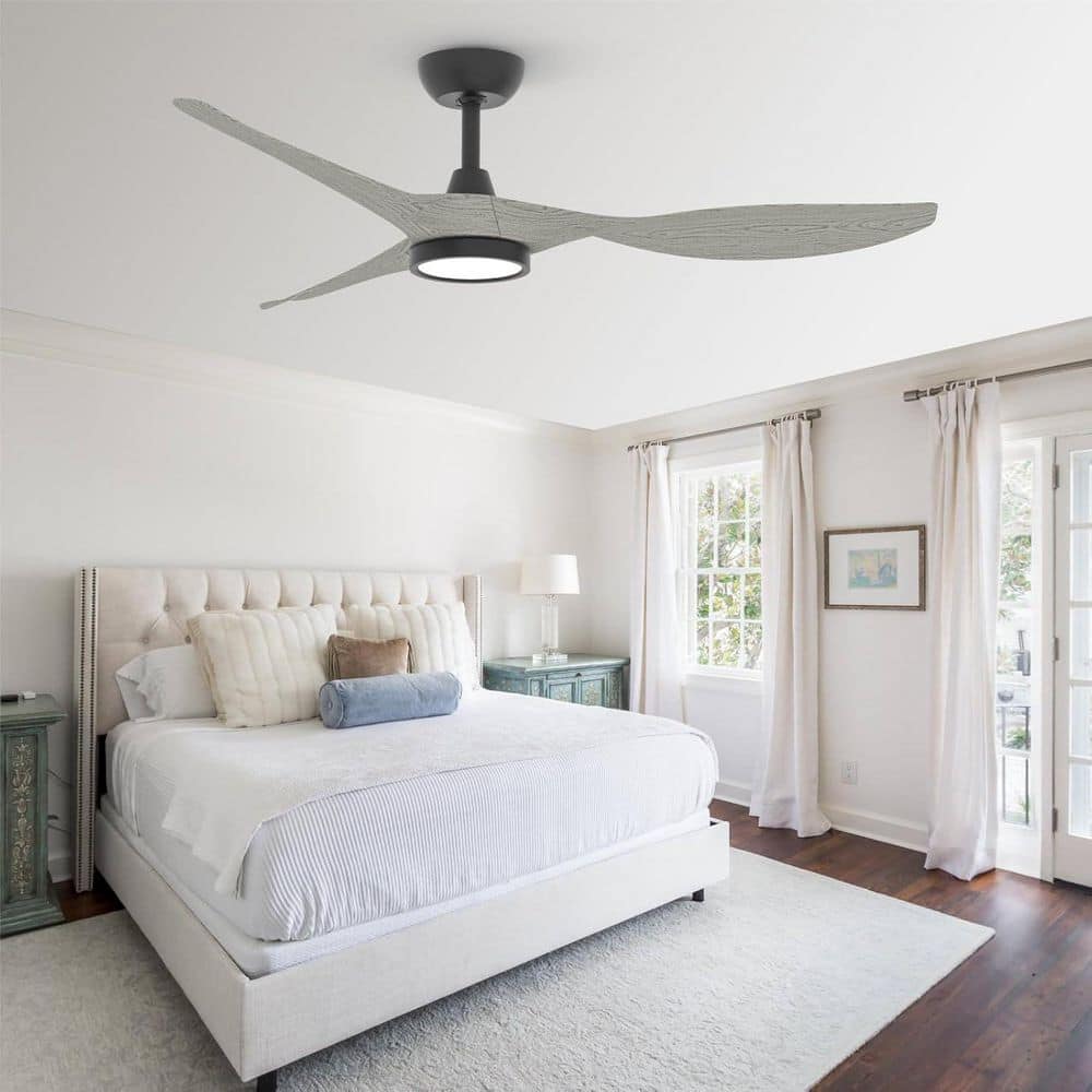 QRMOK R3 Series 52 in. Indoor Ceiling Fan with Light, Quiet Reversible ...