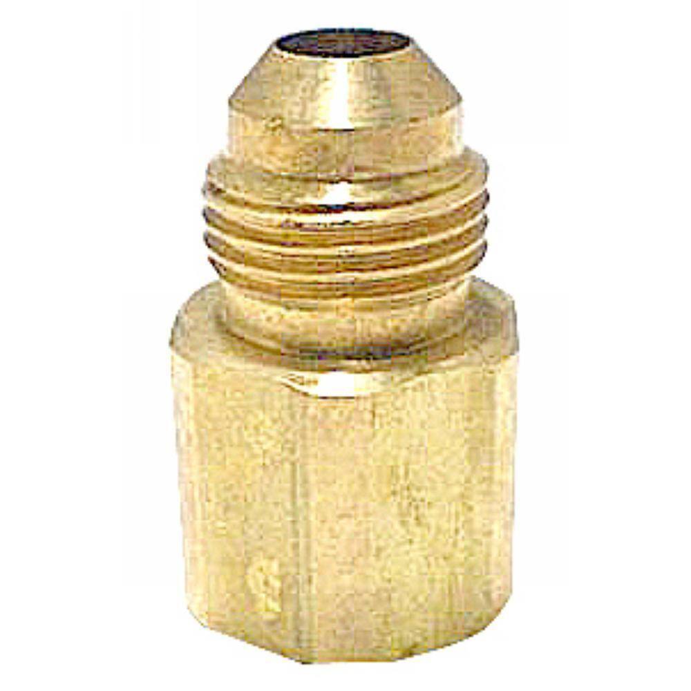 Dragon 3/8 in. Brass Flare x Female Adapter 02215 - The Home Depot
