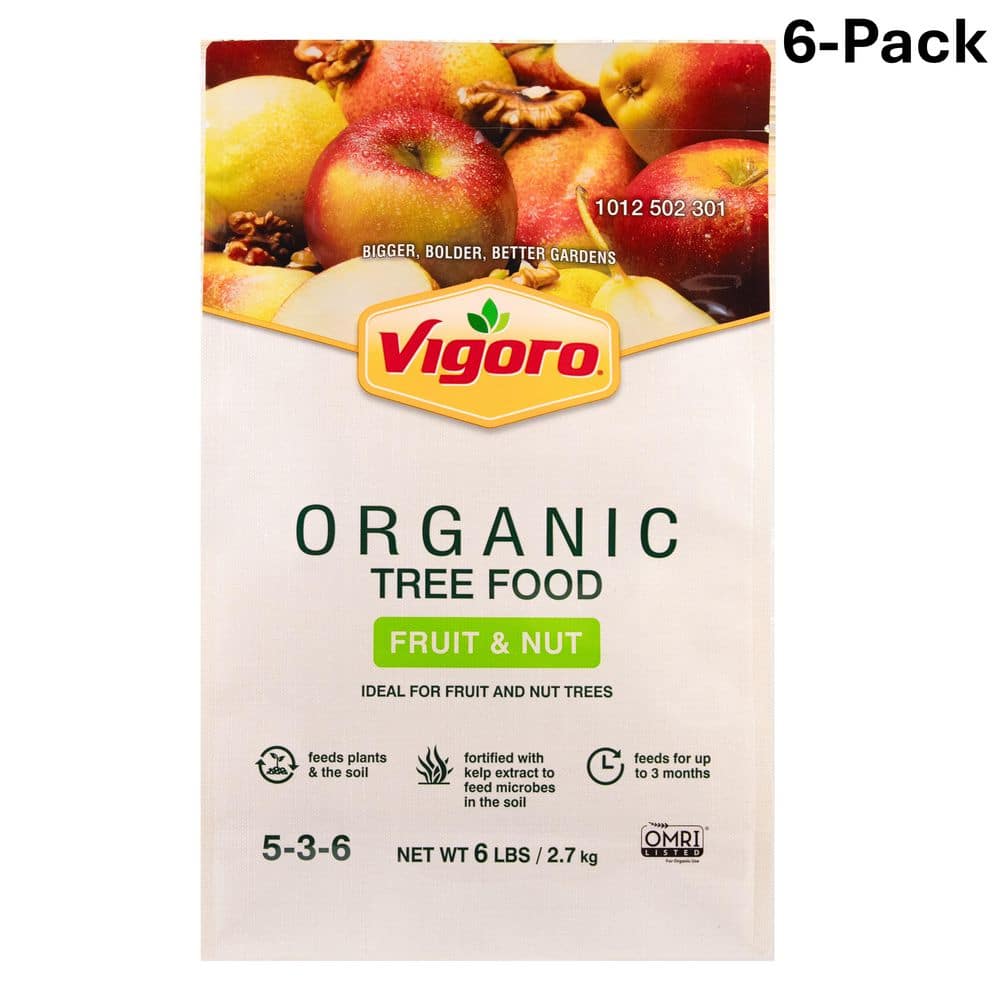 Vigoro 6 lb. Organic Fruit and Nut Tree Dry Food Fertilizer 5-3-6 (6 ...