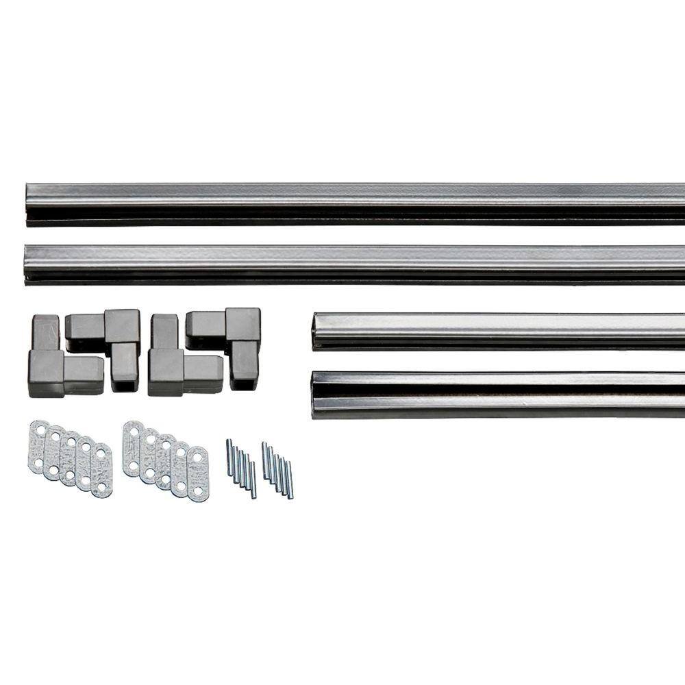 Matrix 3 ft. Steel Charcoal Galvanized Powder-Coated C-Channel Frame ...