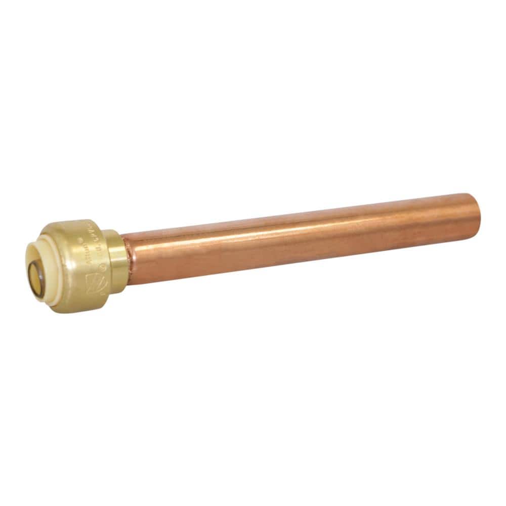 PLUMBFLEX 1/2 in. Push x 1/2 in. Street Repair Adapter Extension Brass ...
