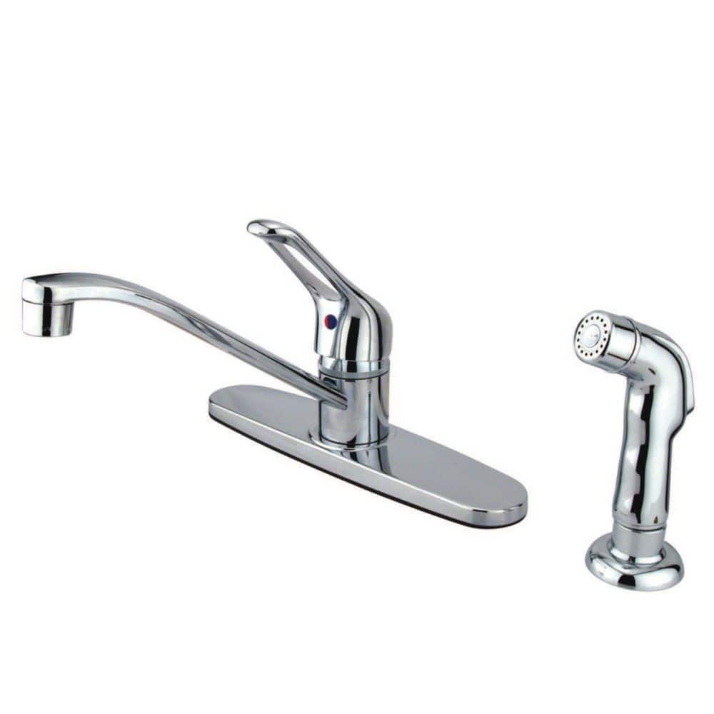 Kingston Brass Wyndham Single Handle Deck Mount Centerset Kitchen