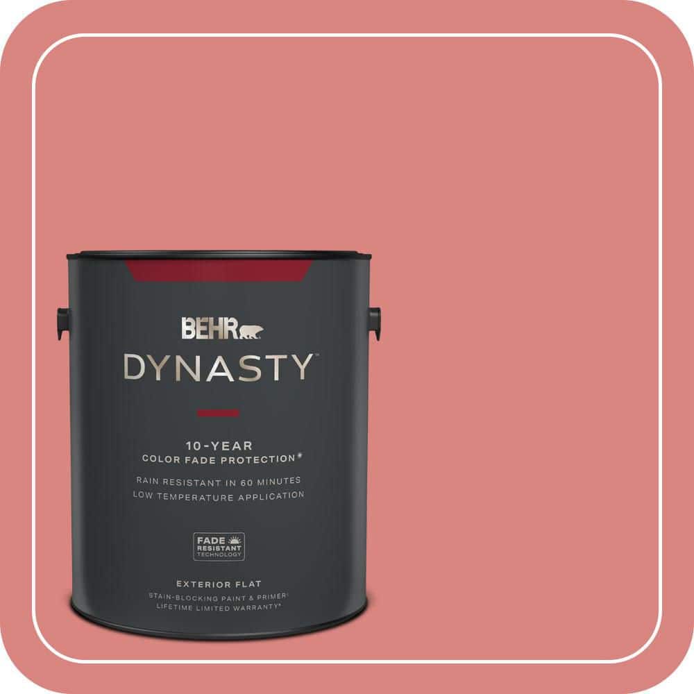 BEHR DYNASTY 1 gal. #M160-5 Pink Damask Flat Exterior Stain-Blocking ...