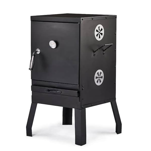Karl home 2-in-1 Outdoor Smoker Vertical Portable Charcoal Grill in ...