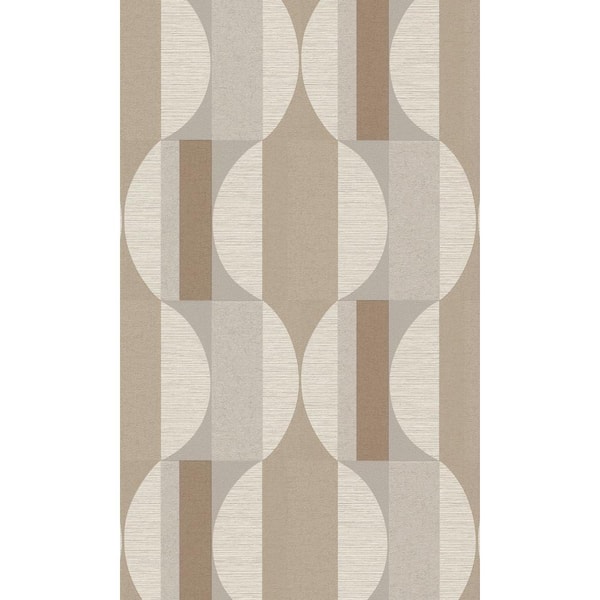 Walls Republic Taupe Geometric All Over Printed Non-Woven Paper Non ...